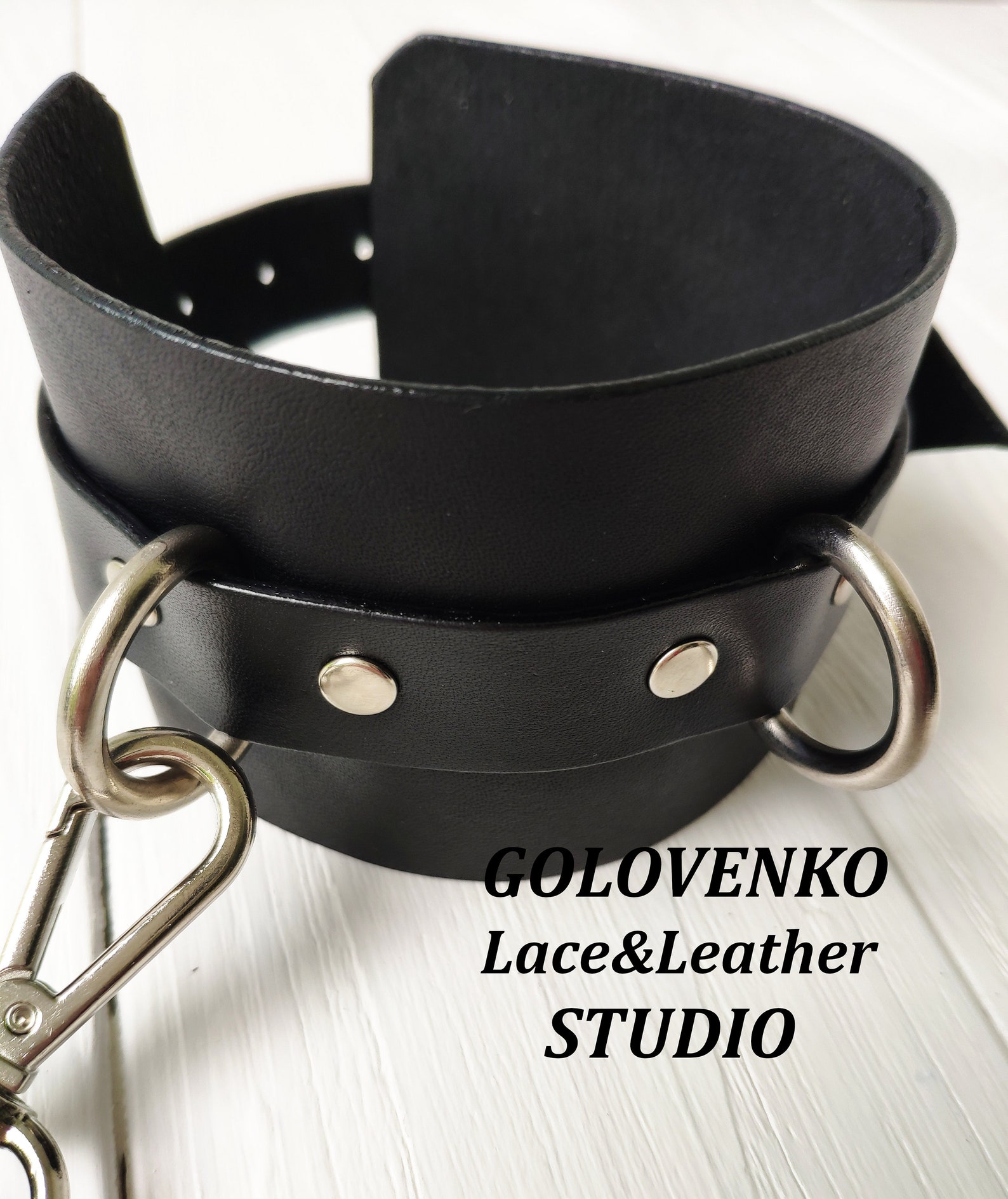 Ankle Cuffs With Two Fixation Belts, Genuine Leather Leg Cuffs, Ankles ...
