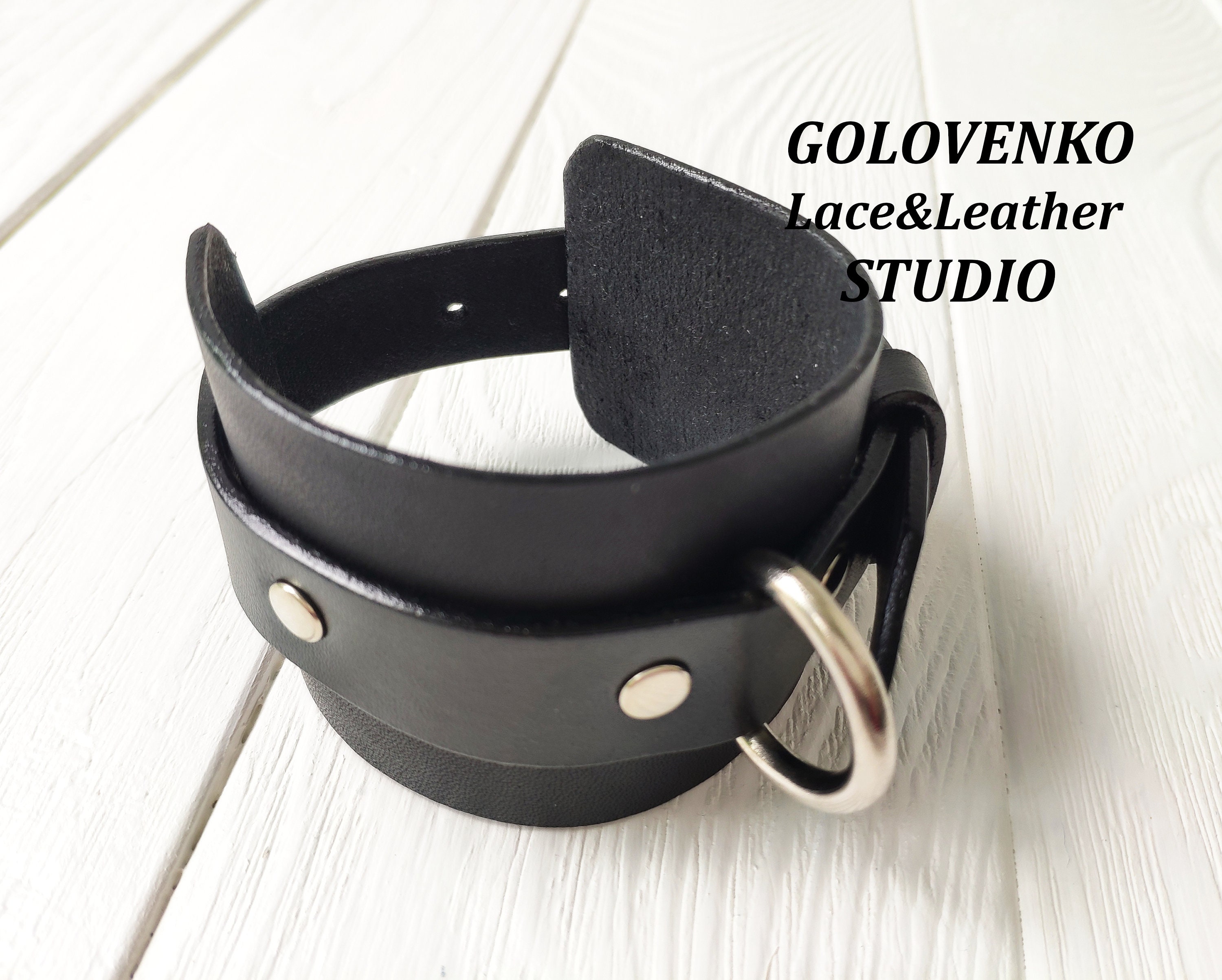 Genuine Leather Handcuffs With Two Fixation Belts Leather - Etsy UK