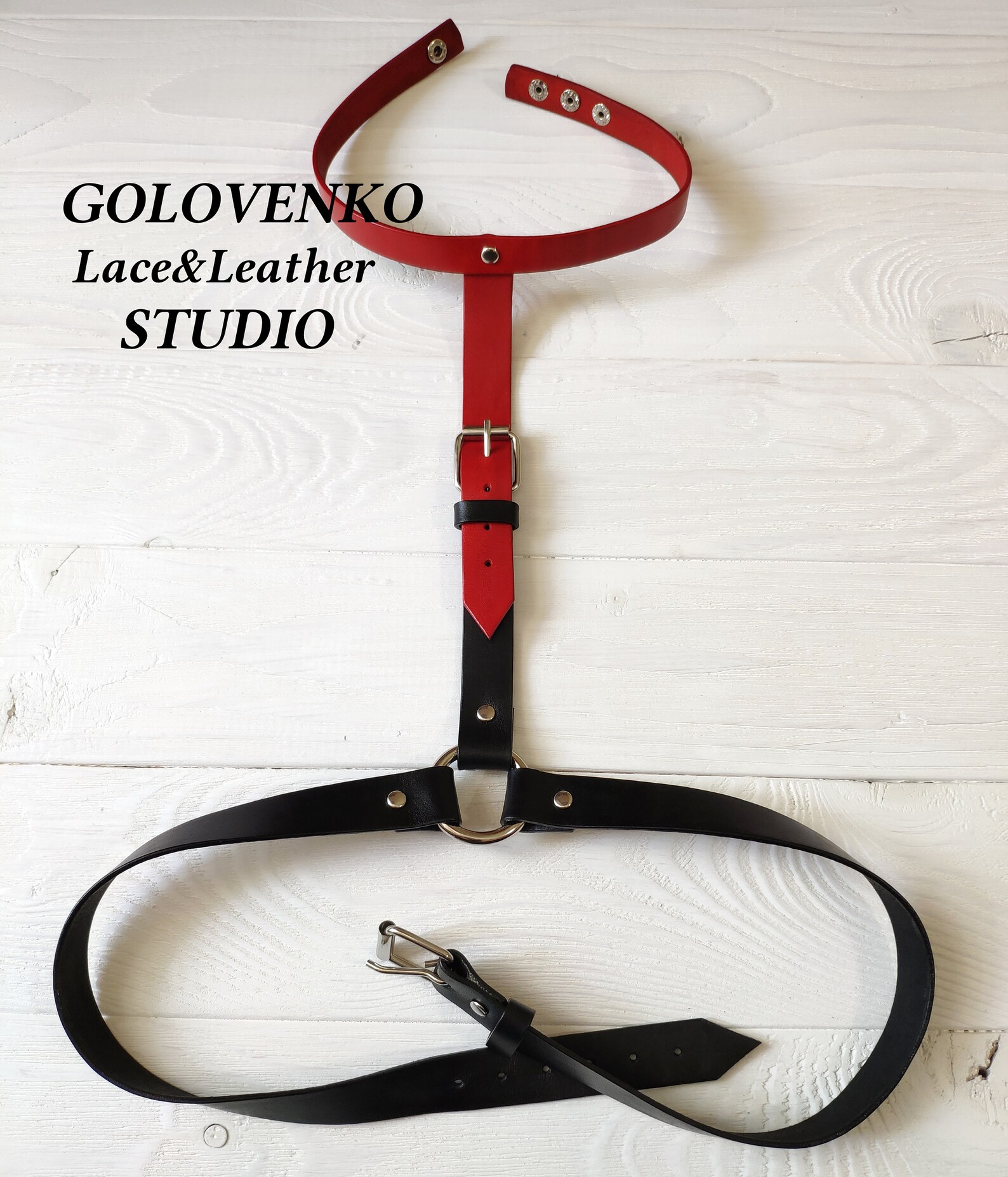 Black and Red Leather Chest Harness Festival Harness Body - Etsy