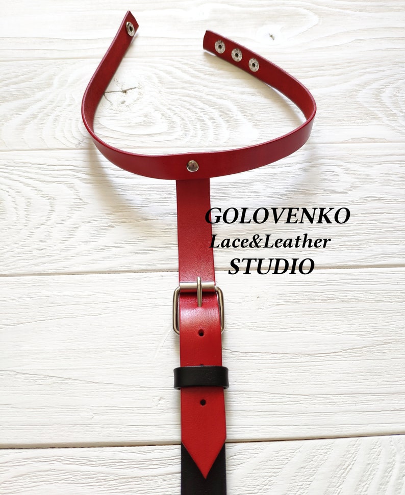 Black and Red Leather Chest Harness Festival Harness Body - Etsy