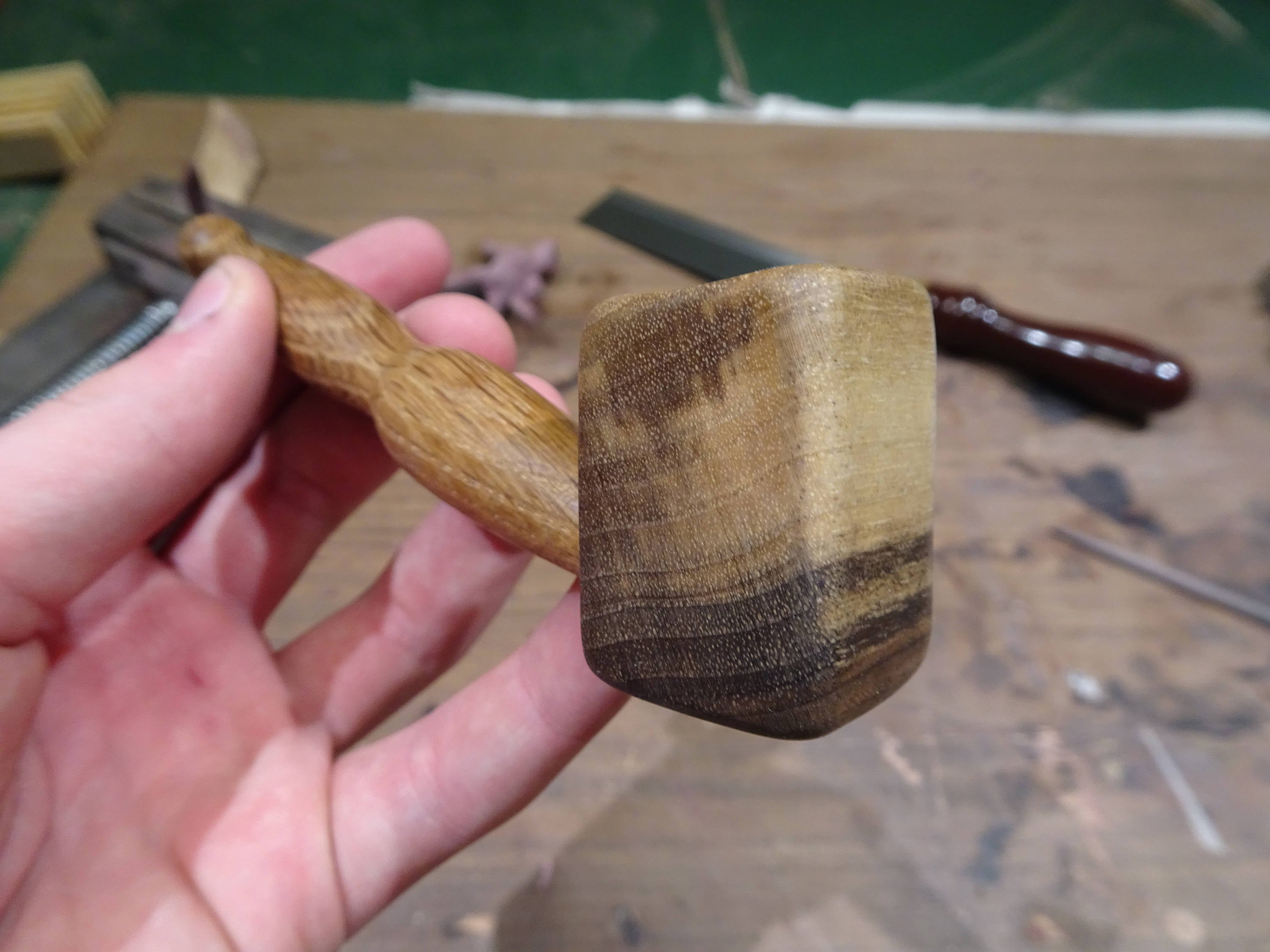 Hand Carved Sapwood Walnut and White Oak Pipe pipe 15 - Etsy Canada