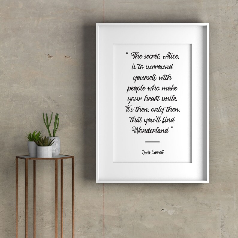 The Secret Alice - Unframed Print | Home Print | Living Room Print ...