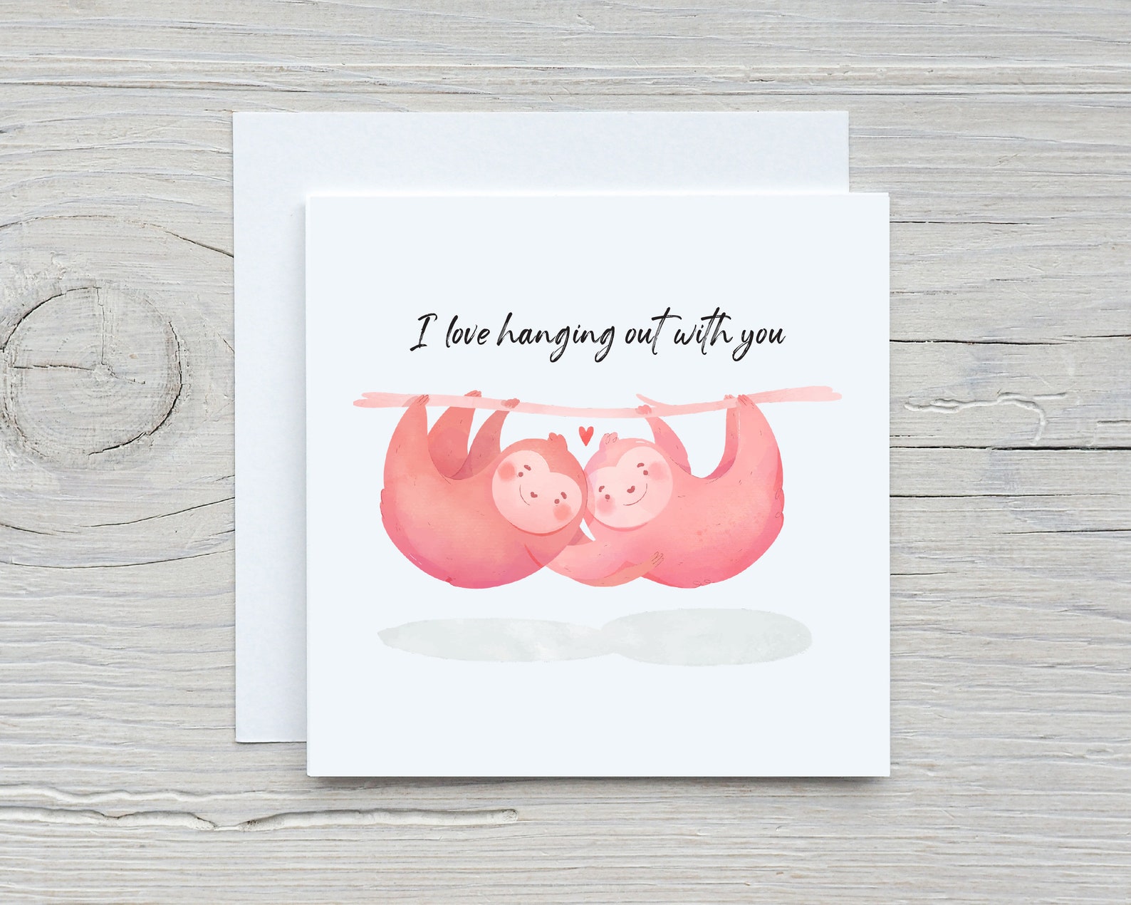 I Love Hanging Out With You Card Heart Love Valentines - Etsy