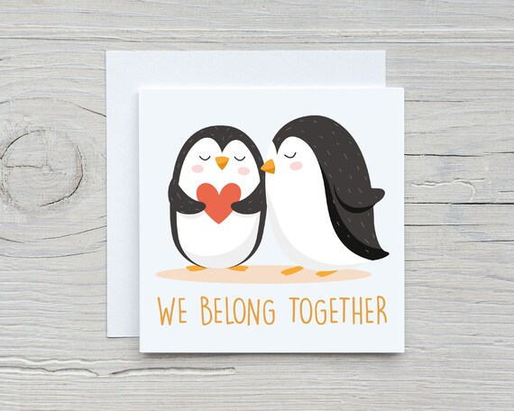 We Belong Together Valentine's / Anniversary Card | Etsy