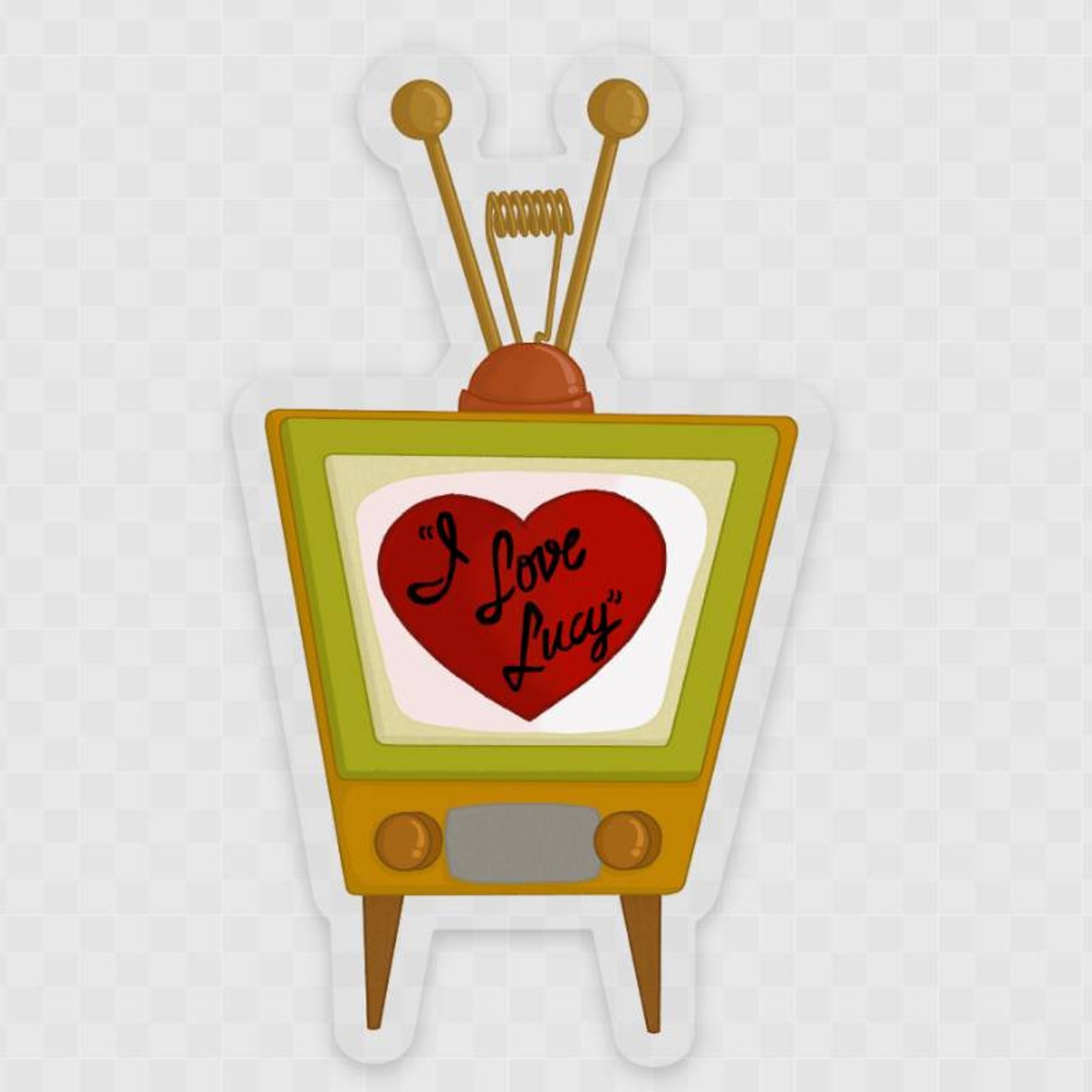 3 Clear Lucy Tv Stickers | Etsy