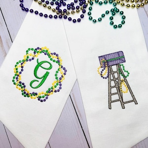 Mardi Gras Wreath Sash | Classic Embroidered Personalized | Monogrammed ...
