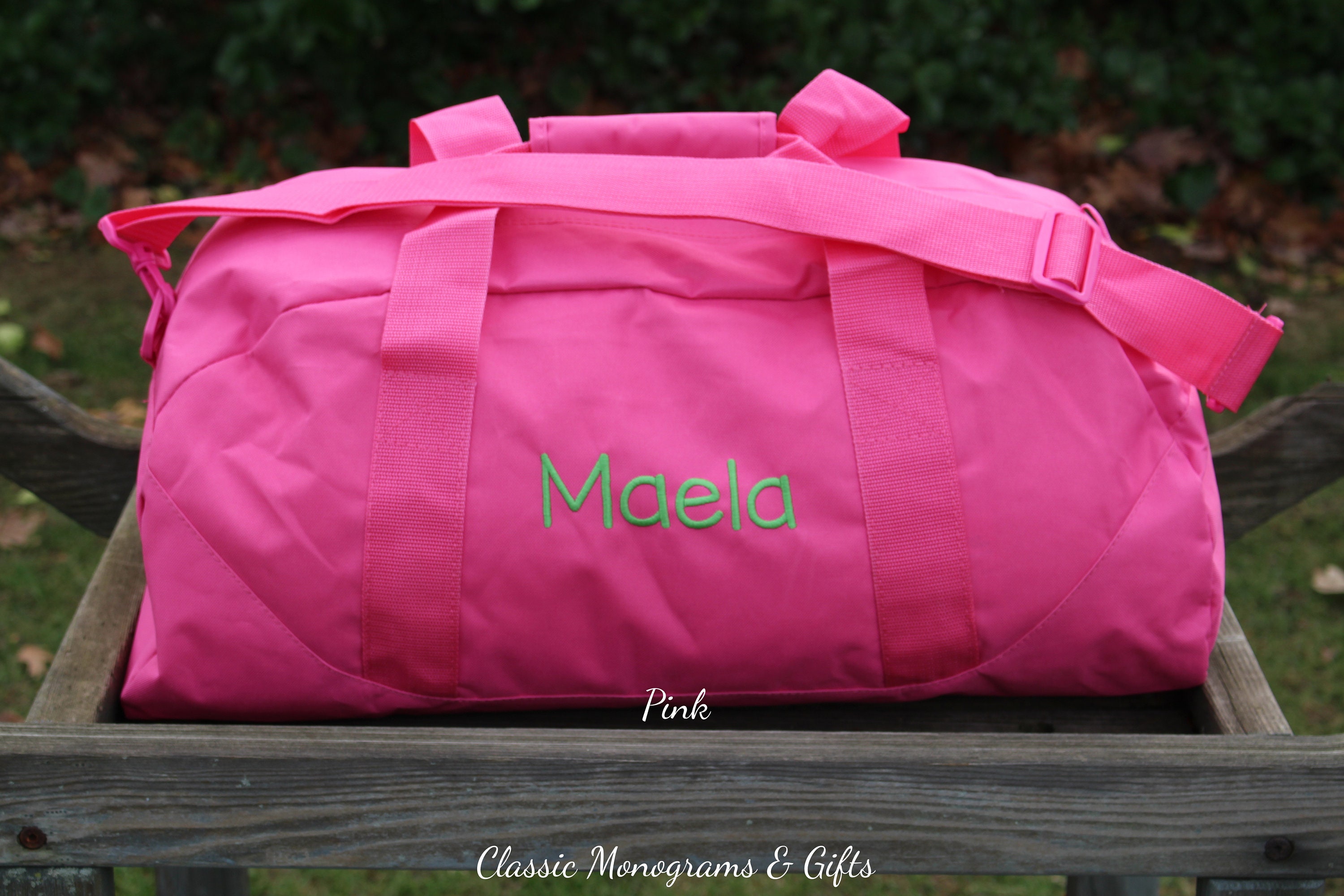 Monogrammed Weekend Duffel Bag Weekender Gift for Kids Embroidered ...
