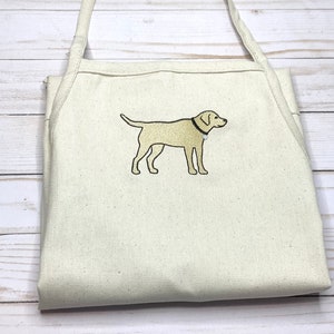Yellow Lab Canvas Apron | 100% Cotton Apron | Labrador Retriever ...