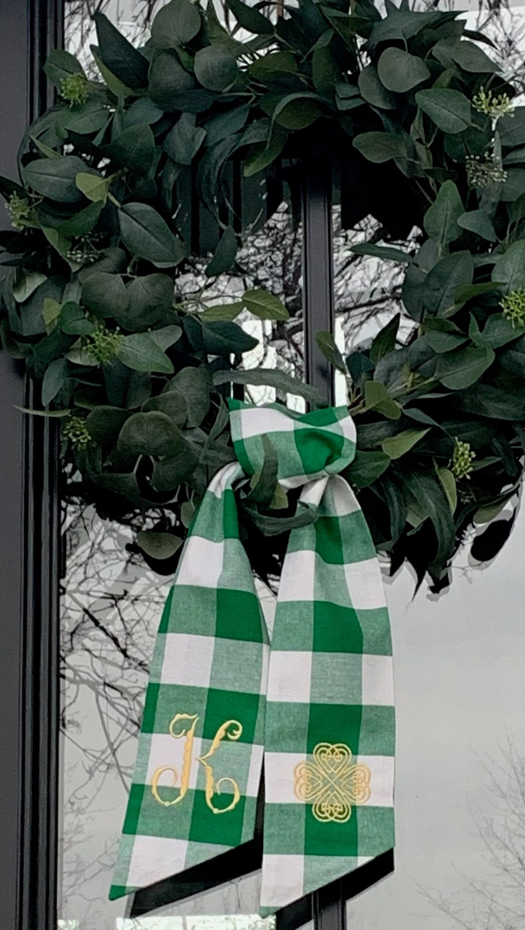 Green Classic Embroidered Wreath Sash | Personalized | Monogrammed ...