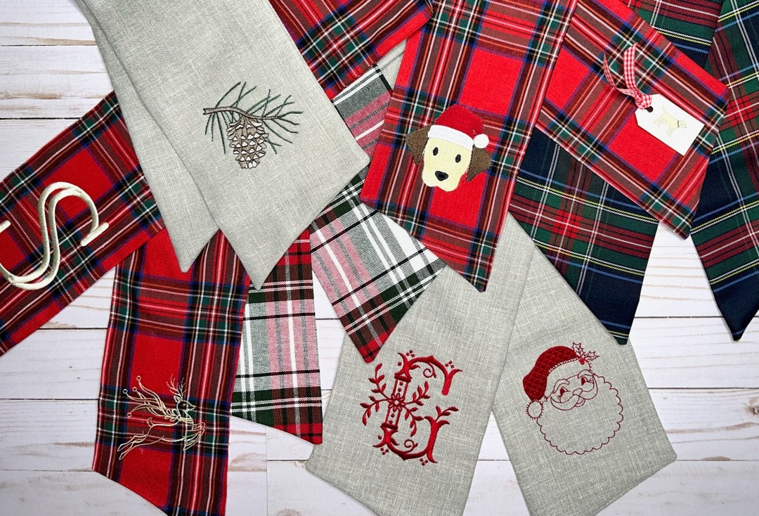 Linen Classic Embroidered Wreath Sash | Personalized | Monogrammed ...