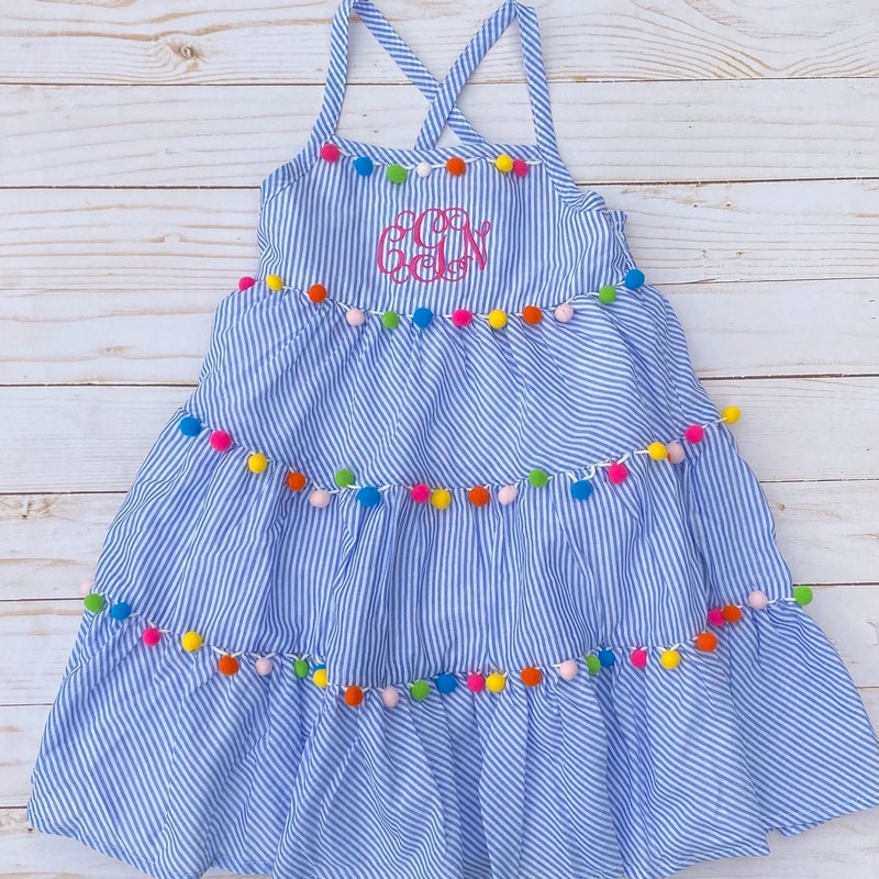 Girls Monogram Dress - Etsy