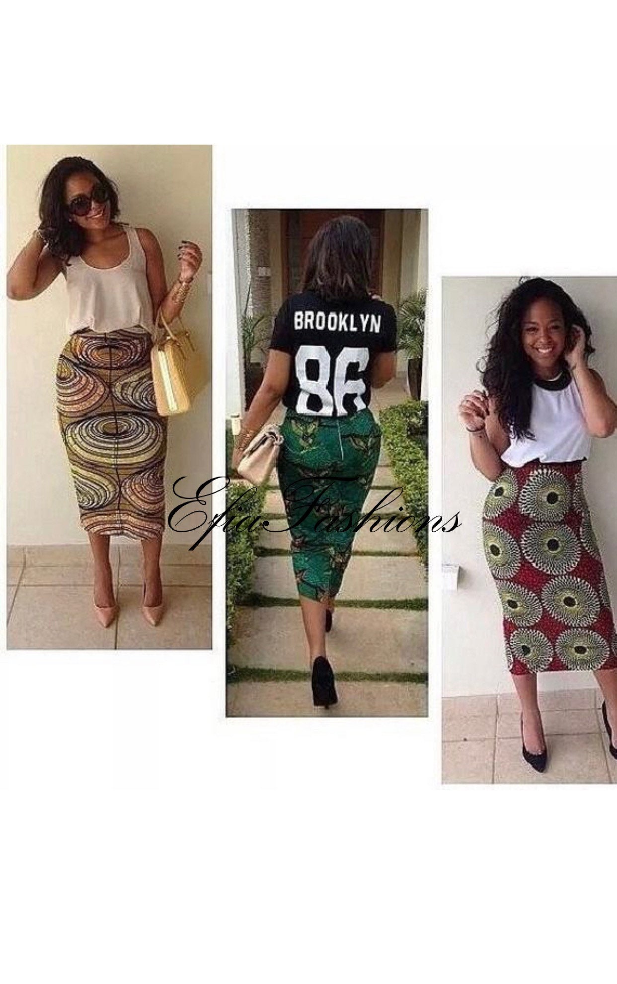 Ankara Fitted Pencil Skirt Etsy