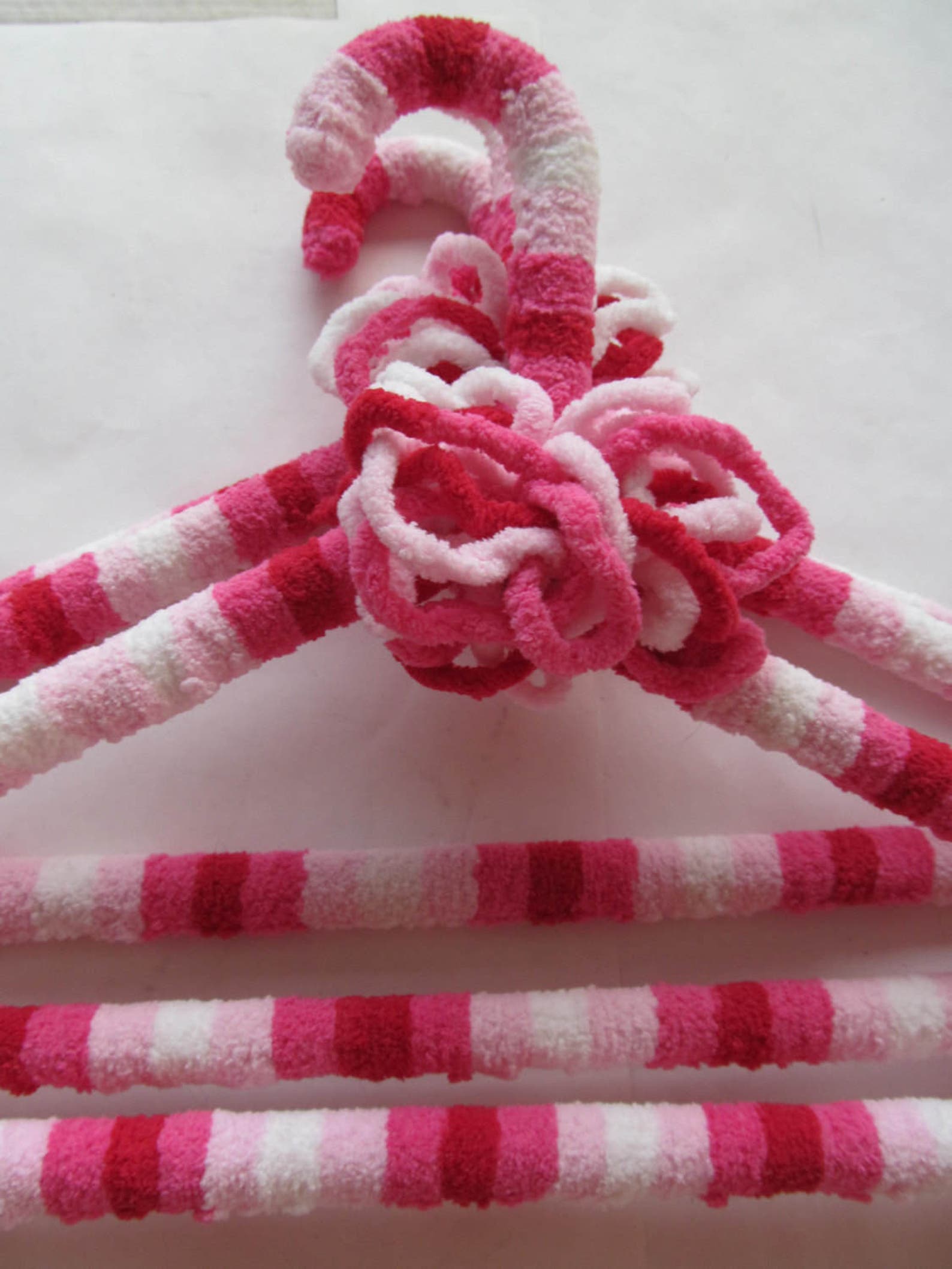 Pink Parfait Set of 3 Yarn Covered / Padded Clothes Hangers - Etsy