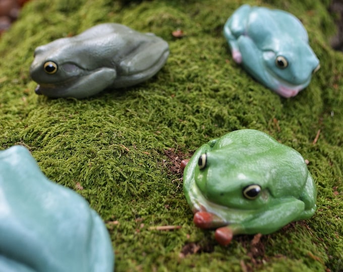 Frog Magnet Handmade Dumpy Frog White’s Tree Frog Australian Tree Frog ...