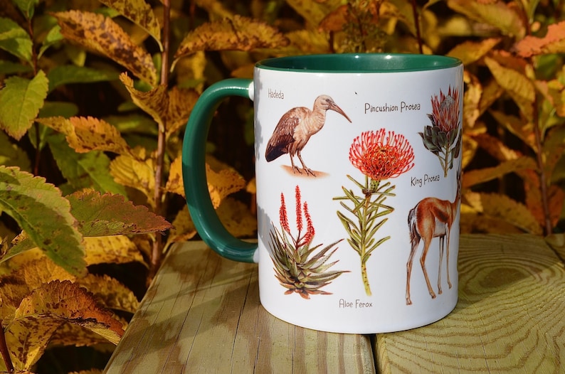 South African Mug With Plants and Animals 11oz Ceramic Mug South Africa ...
