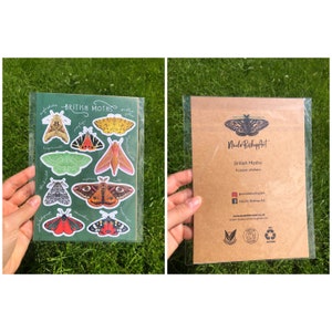 British Moth Sticker Sheet With 9 Eco Paper Stickers - Etsy