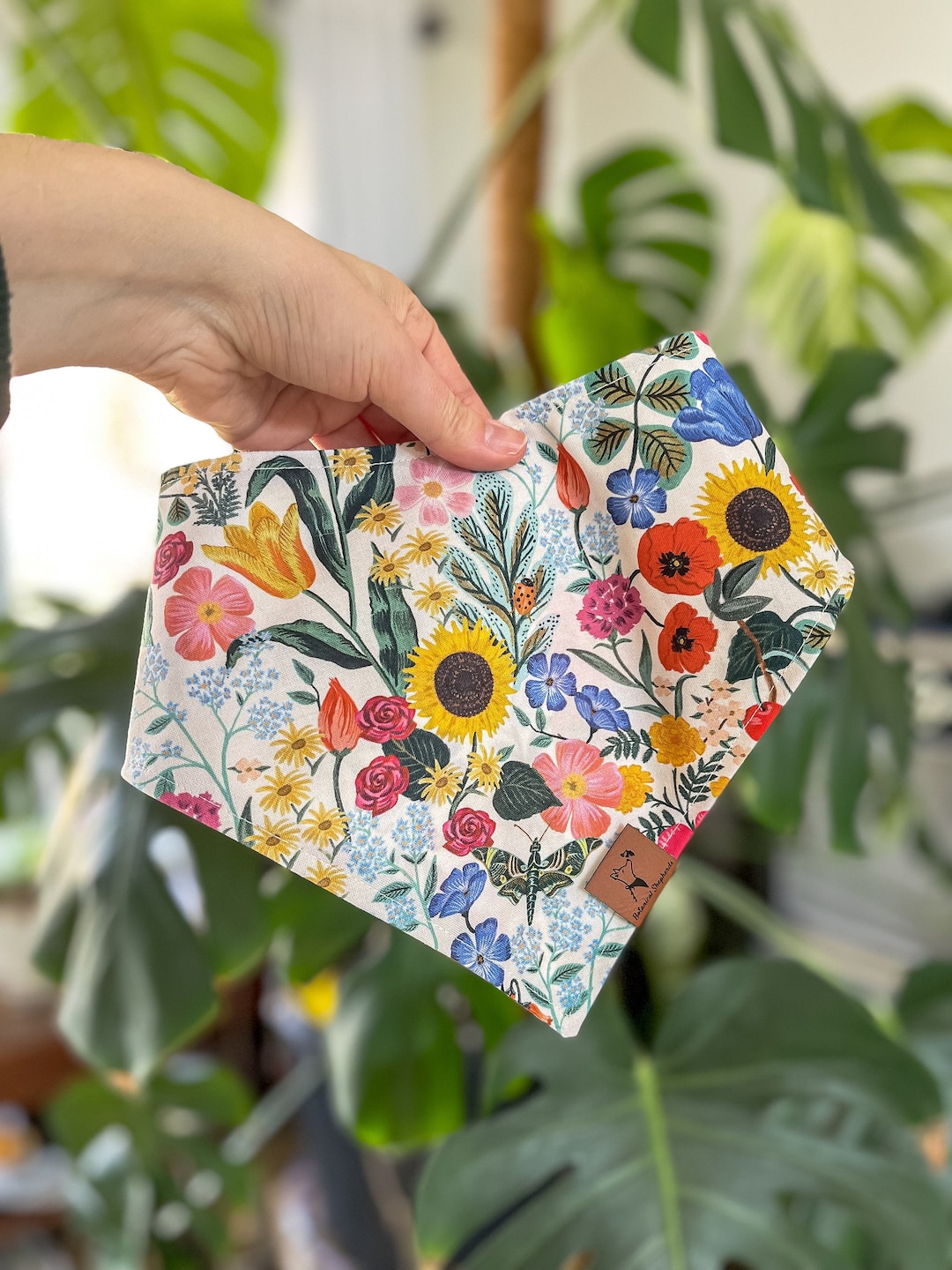 Spring Blooms Bandana,floral Dog Bandana,embroidered Dog Bandana,dog ...