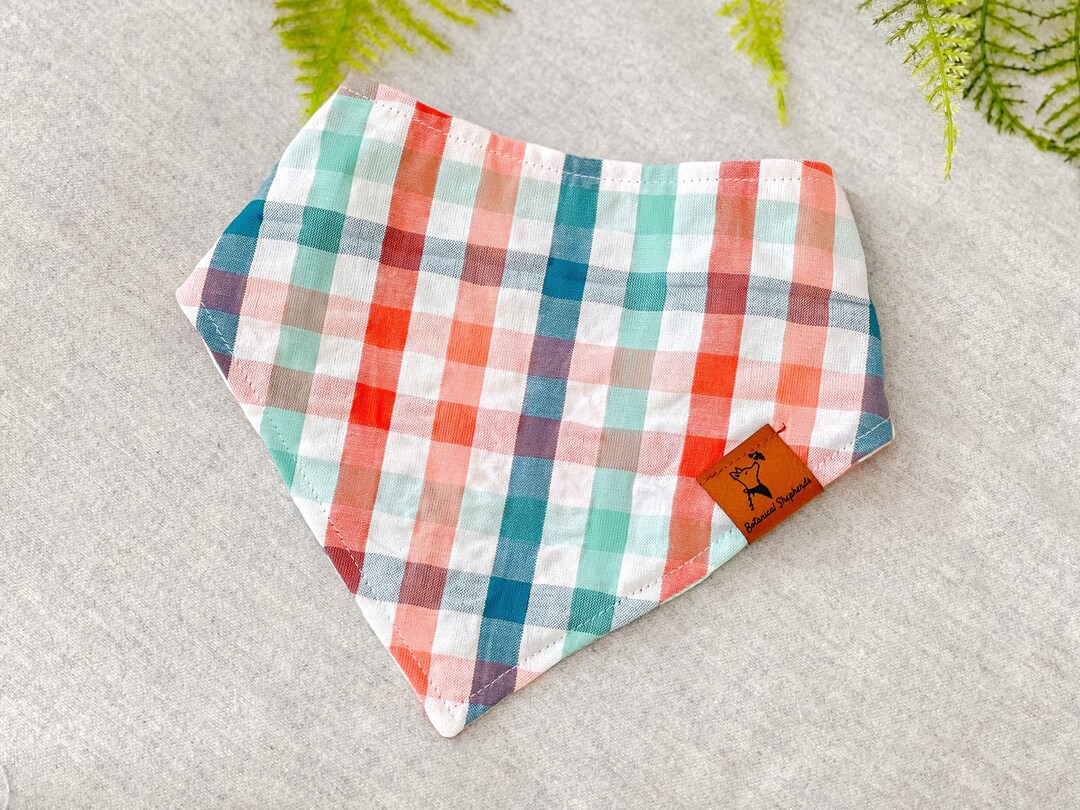 Seersucker Plaid Bandana Boy Dog Bandana Fall Bandana for - Etsy