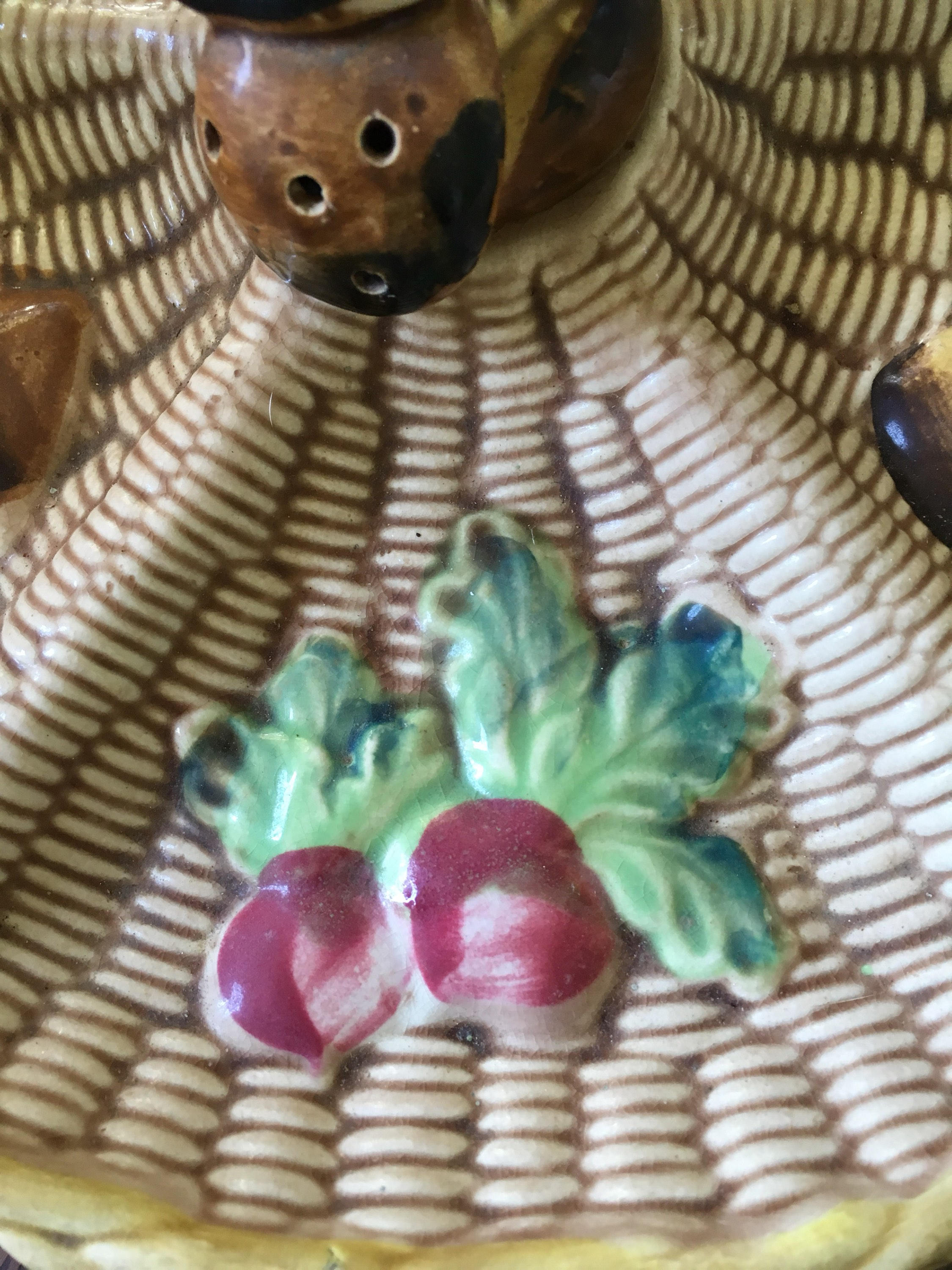 Vintage Ceramic Serving Platter, Basketweave Platter, Appetizer Platter ...