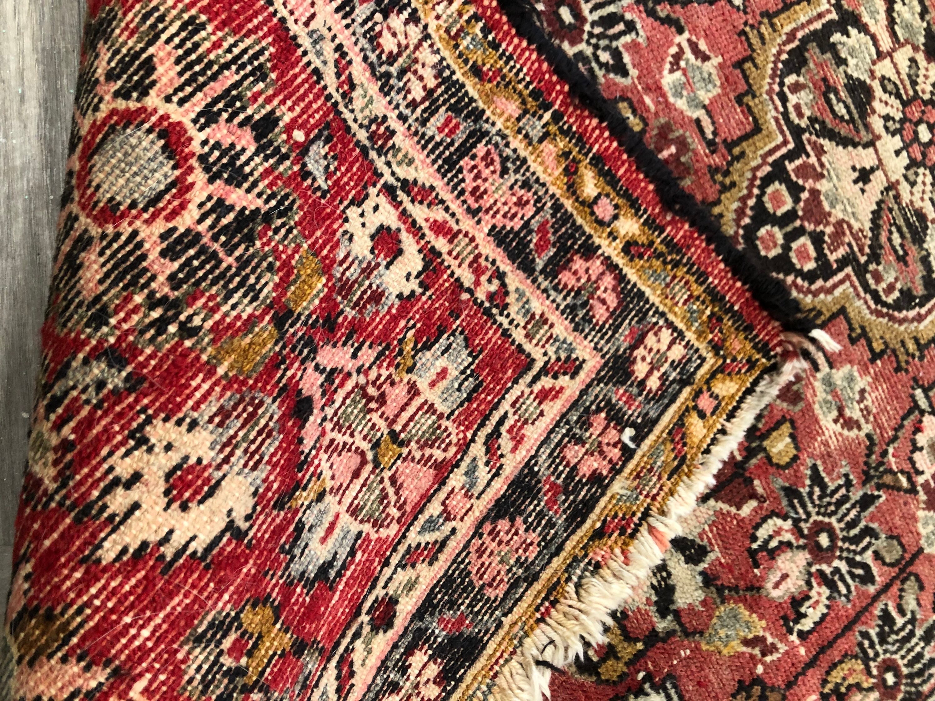 Antique Wool Persian Rug, Vintage Oriental Woven Wool Rug, 30 X 70 ...