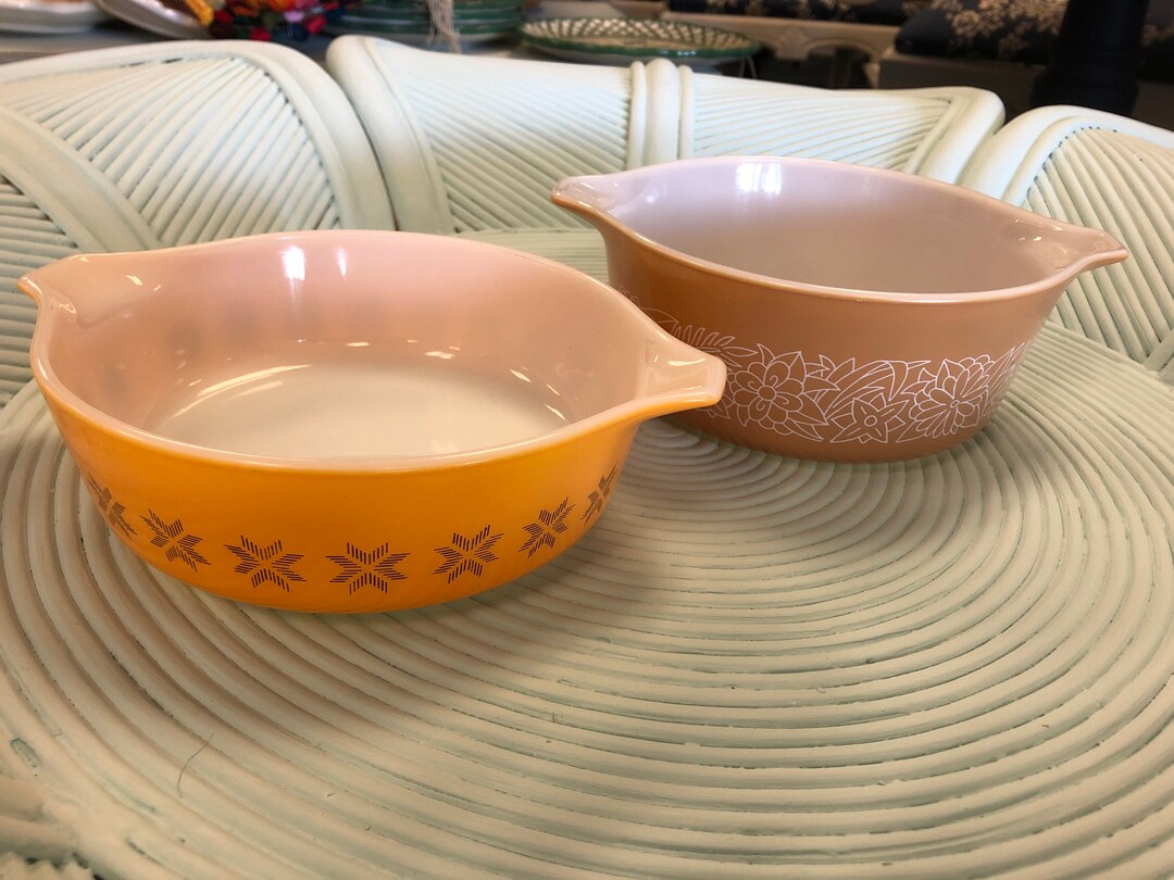 Set of Two Vintage Pyrex Baking Dishes, Vintage Pyrex, Small Vintage ...