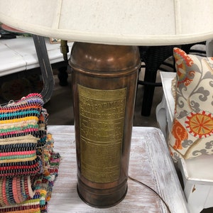 Antique Fire Extinguisher Lamp, Antique Fireman’s Memoribilia, Vintage ...