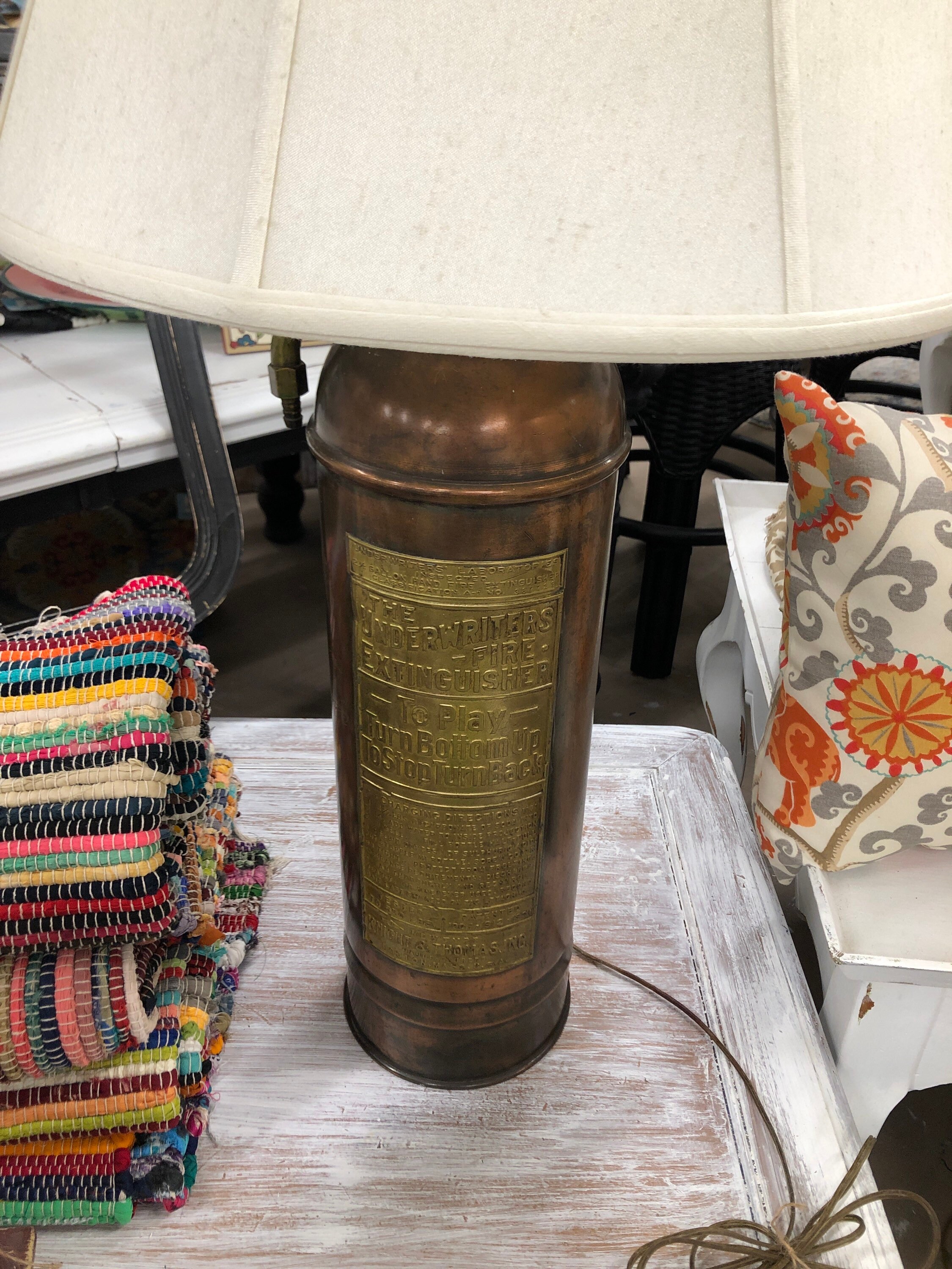 Antique Fire Extinguisher Lamp Antique Firemans Memoribilia - Etsy