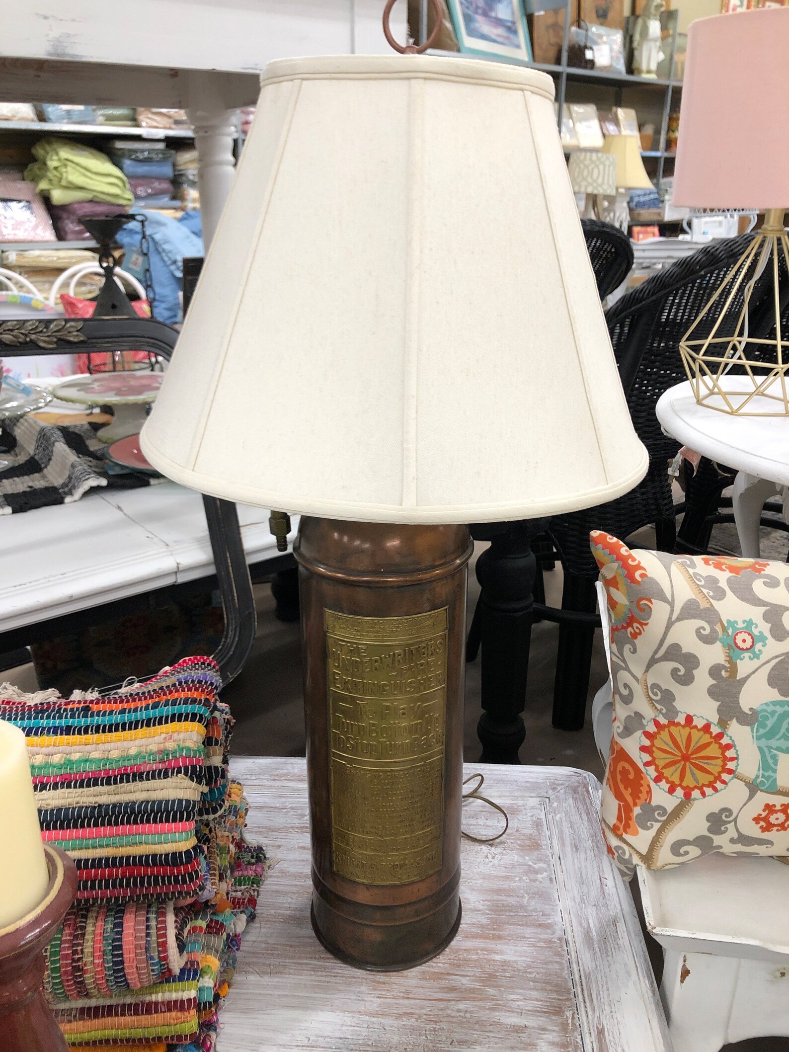 Antique Fire Extinguisher Lamp, Antique Fireman’s Memoribilia, Vintage ...