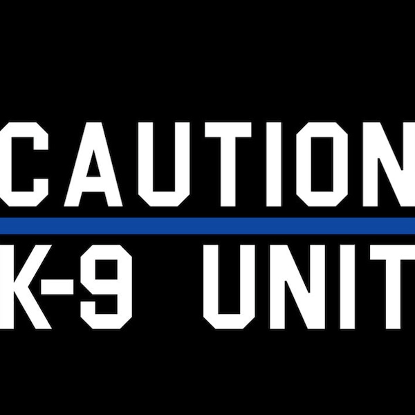 Caution K9 Decal - Etsy