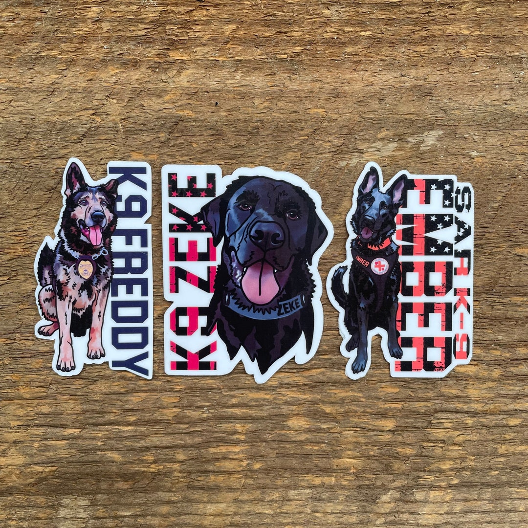 K-9 Stickers (custom) by the Dozen / Police Dog Stickers / K9 Stickers ...