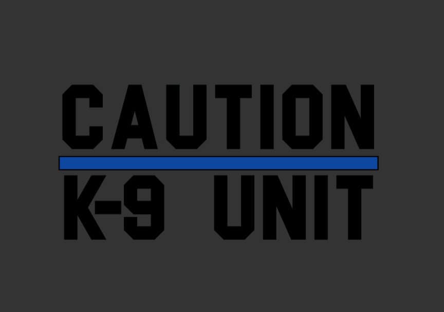 Police K9 Window Decal/K9 Unit Decal/Caution K9 Decal/Police | Etsy