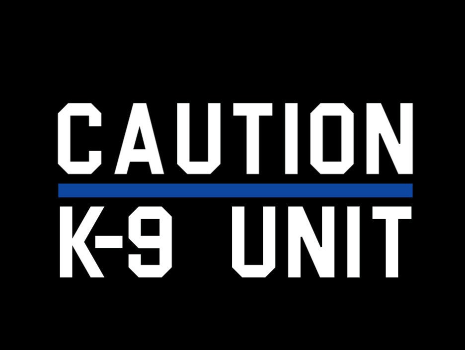 Police K9 Window Decal/K9 Unit Decal/Caution K9 Decal/Police | Etsy
