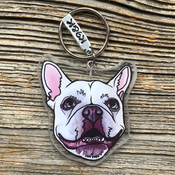 Custom Dog Keychain - Etsy