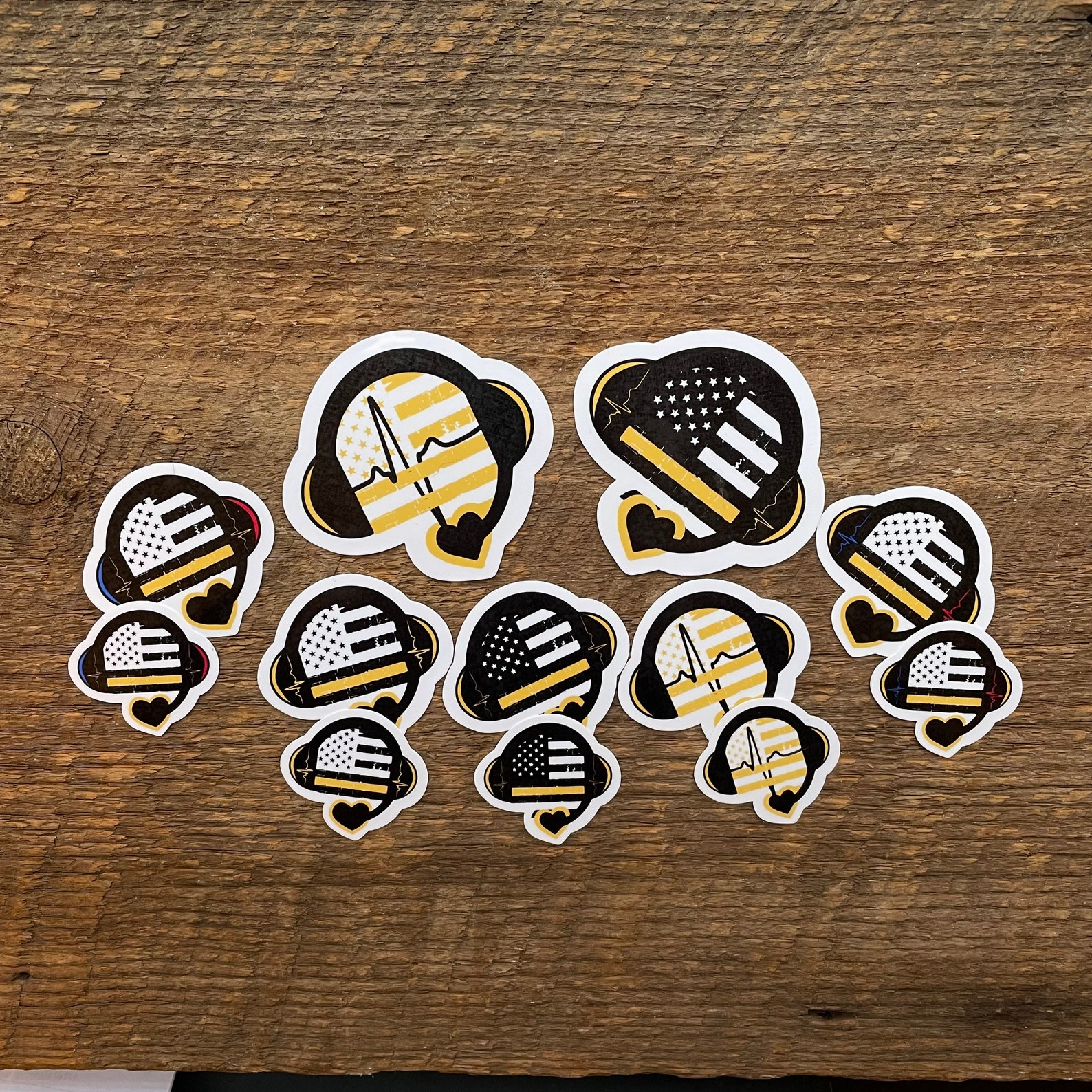 911 Dispatcher Stickers / Thin Gold Line Headset Stickers / - Etsy