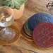 Leather Tea Coasters Sacred Geometry Chakra Coaster Set - Etsy UK