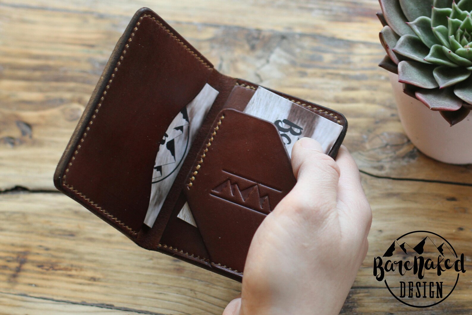 Men's Minimalist Leather Wallet - Card Wallet - Slim Wallet - 100% Veg ...
