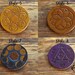 Leather Tea Coasters Sacred Geometry Chakra Coaster Set - Etsy UK
