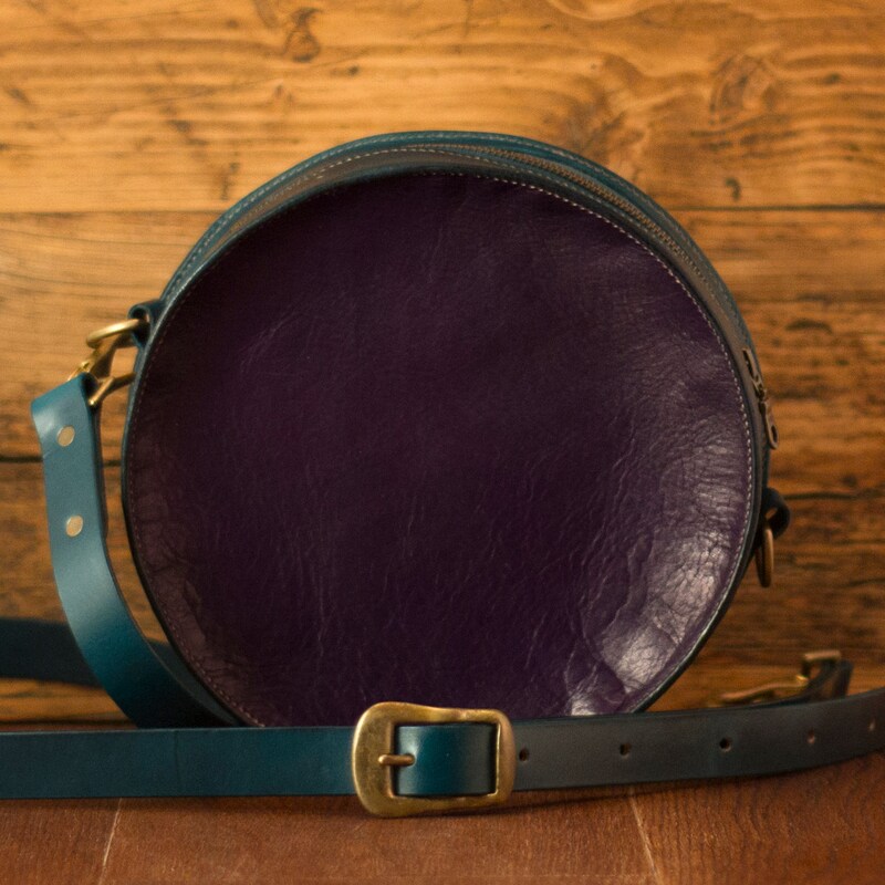 Leather Circle Bag - Etsy