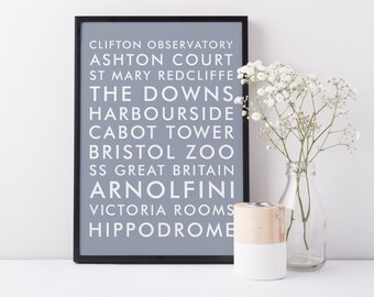 Bristol Word Print - Etsy