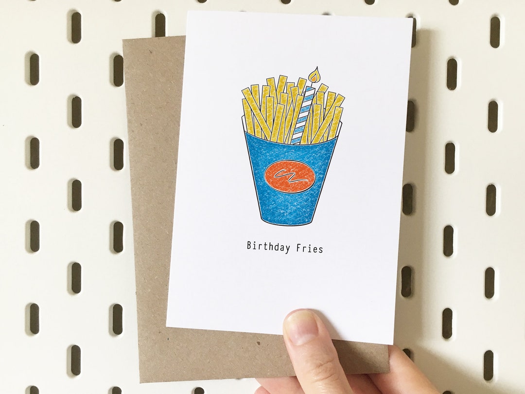 Fries Birthday Card - Etsy