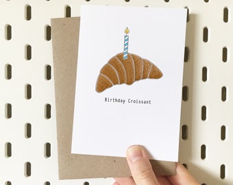 Hand Drawn Croissant Digital/ Download/ Printable/ Pastry/ Greeting ...