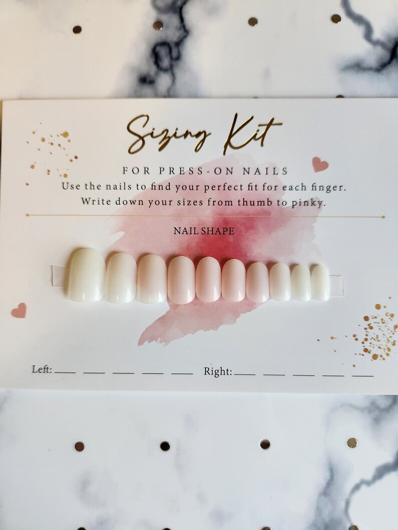 Active Oval Press Ons Sizing Kit - Etsy
