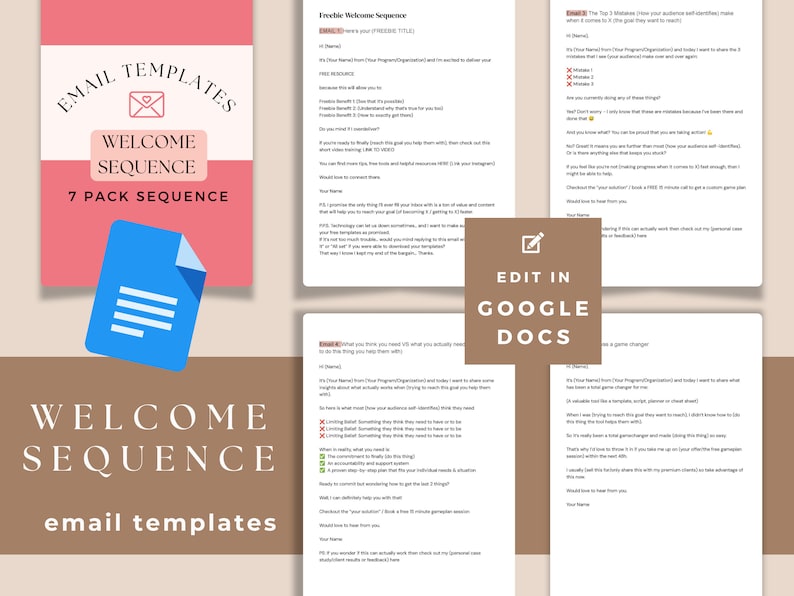 Freebie Welcome Sequence Email Templates for Coaches and Course ...