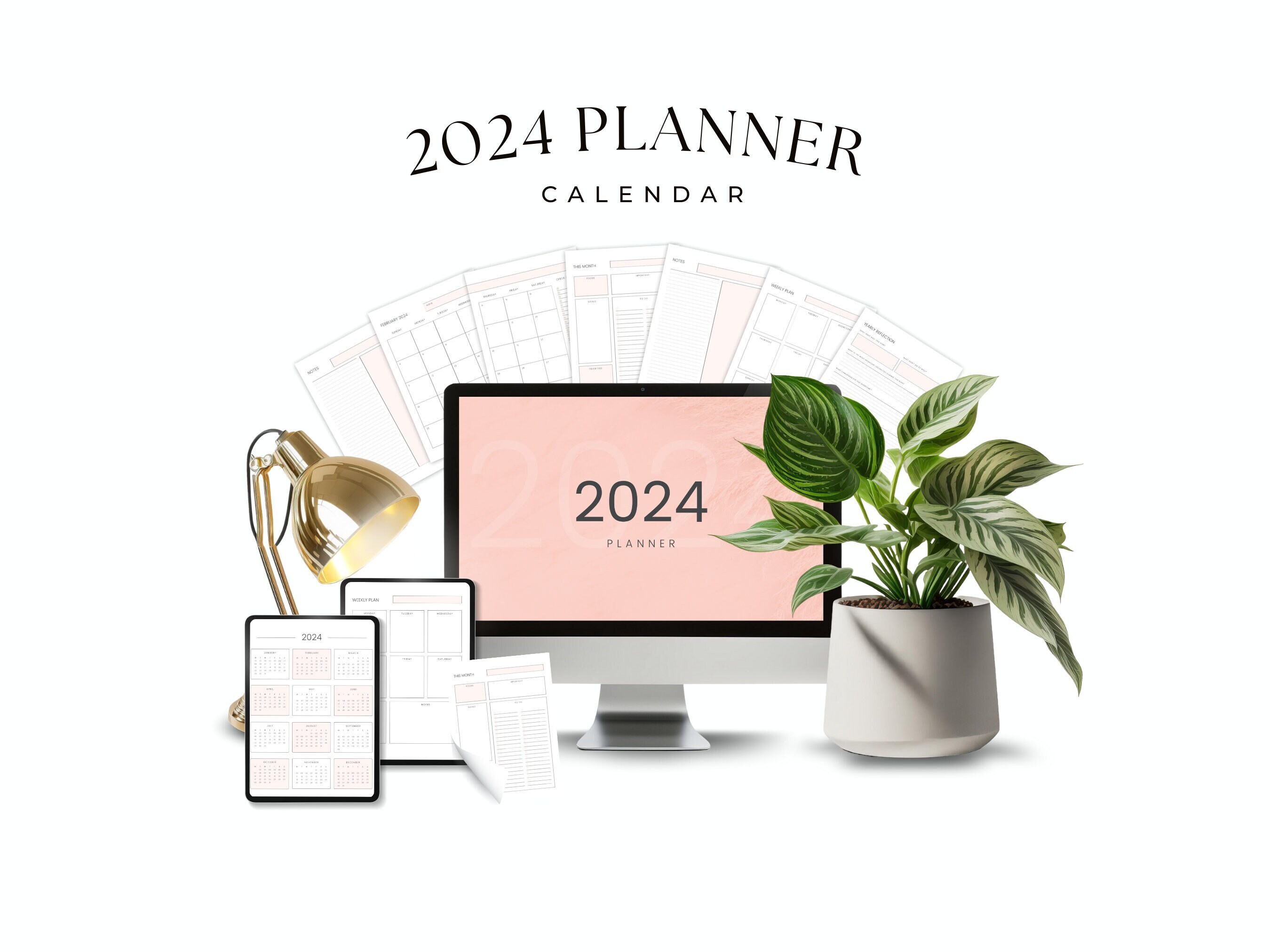 2024 Dated Calendar and Planner for Coaches, Virtual Assistant, Course ...