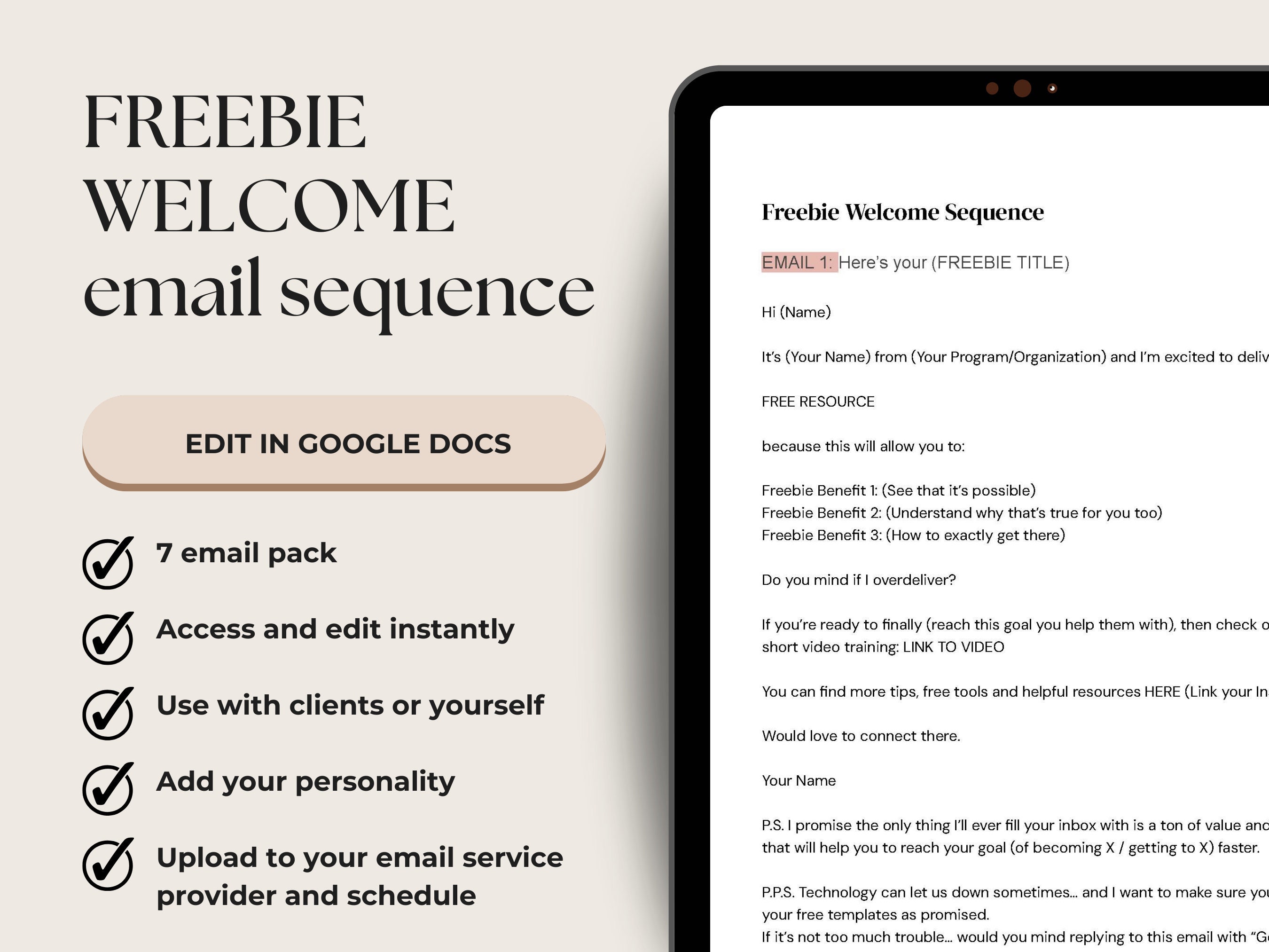 Freebie Welcome Sequence Email Templates for Coaches and Course ...