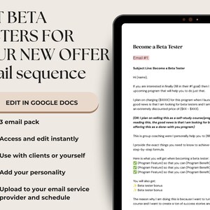 Beta Tester Email Templates for Coaches and Course Creators. Selling ...