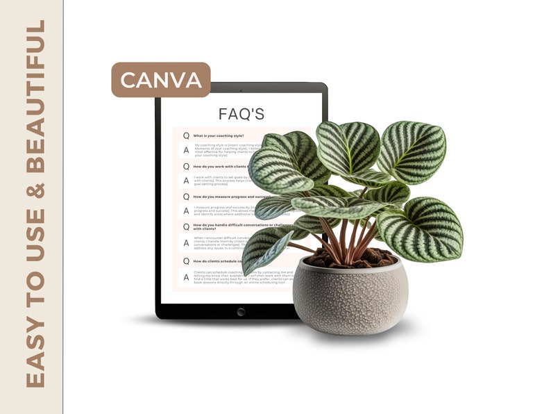 Coaches Faqs Canva Template, Client Communication (digital Download) - Etsy