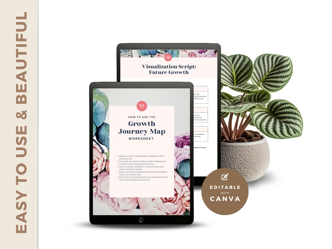 Growth Journey Map Canva Template for Coaches & Course Creators ...