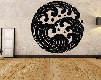 Wave wall decal | Etsy