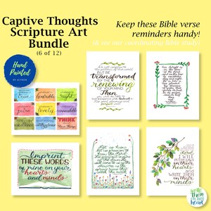 Bible Verses for Taking Thoughts Captive for Christ Scripture Art ...